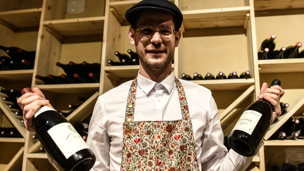 Quentin Giraud, sommelier au restaurant étoilé La Bòria - Ardèche Guide